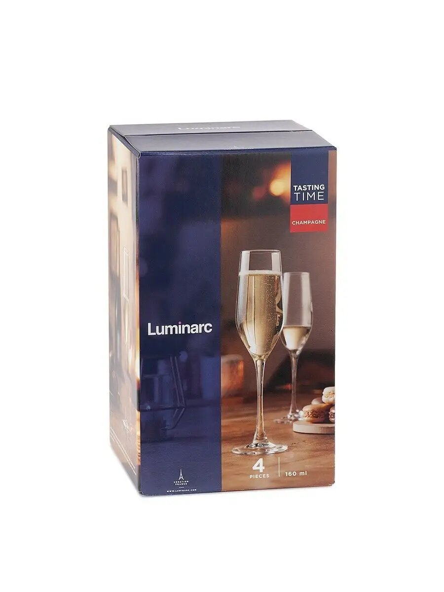 Набор бокалов Luminarc "Время дегустаций", для шампанского, стекло, 4 шт