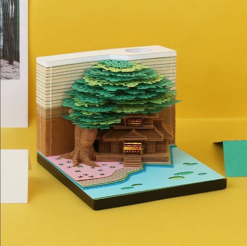 3D блокнот с замком для офиса девушке, подарок на день рождения, креативный макет, подходящий для Рождества и Нового года