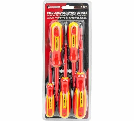 Отвертки диэлектрические, набор 5 предметов FORCEKRAFT
