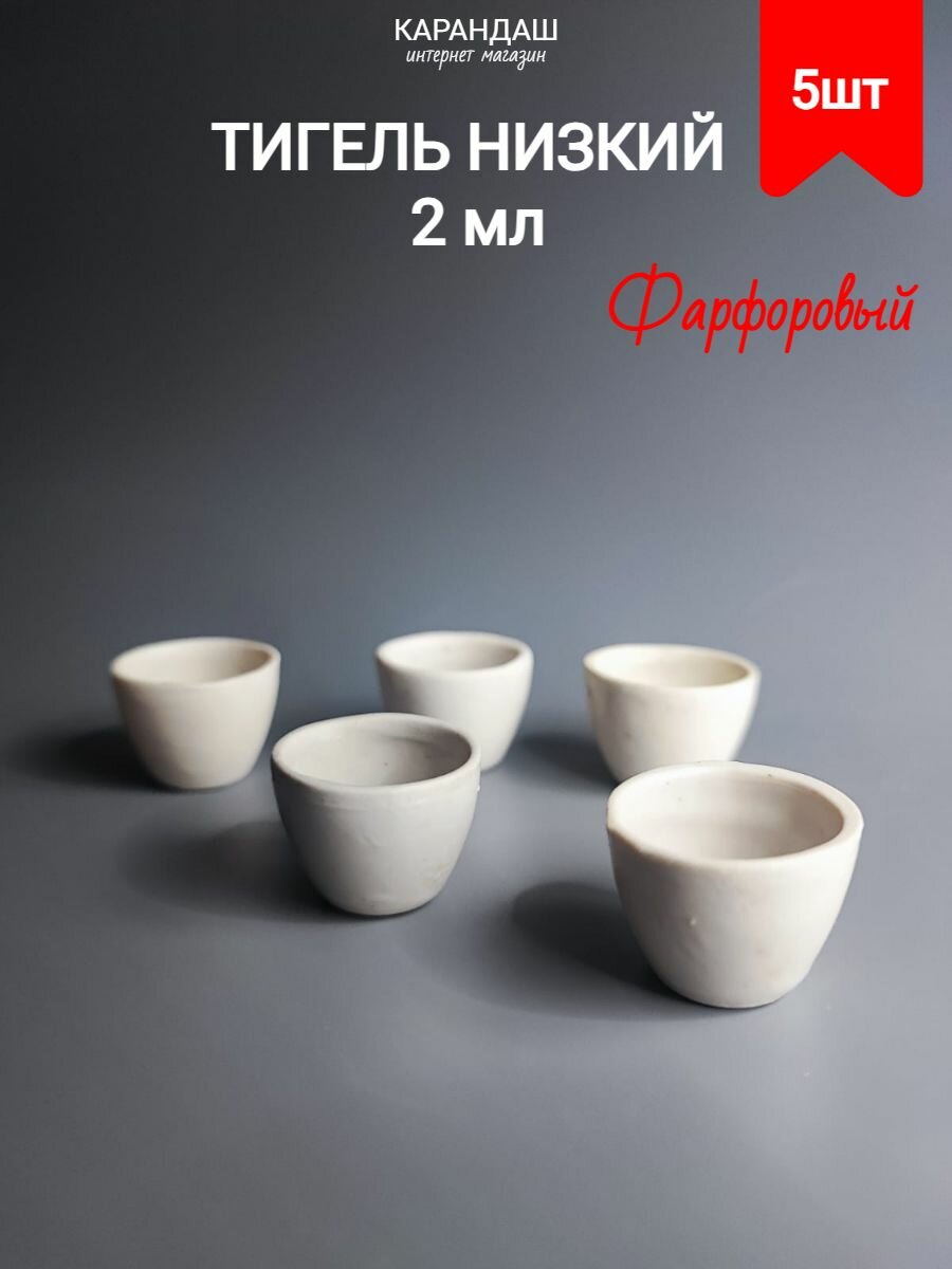 Тигель фарфоровый 2мл (5шт)