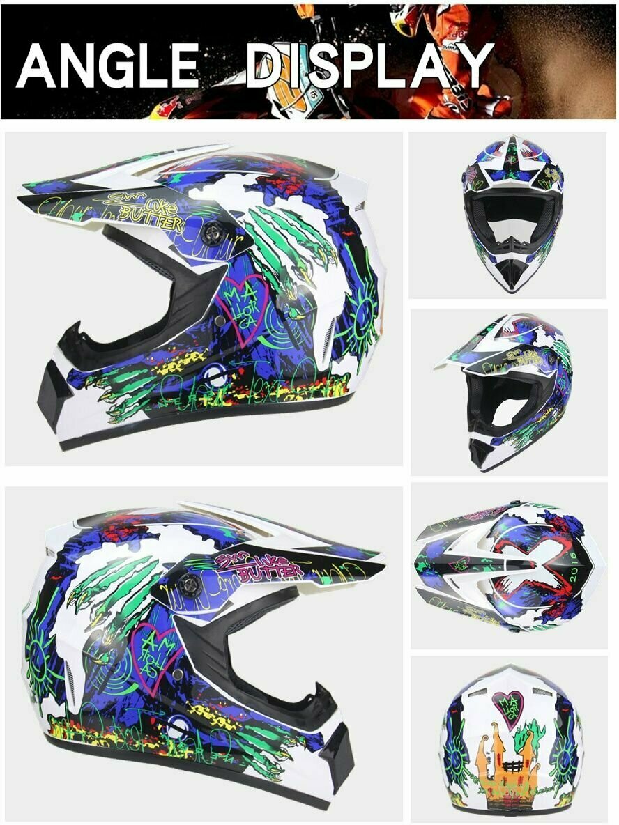 Шлем фулфейс велосипедный, Шлем для даунхилла и MTB, Высокопрочный ABS, Вентилируемый амортизатор