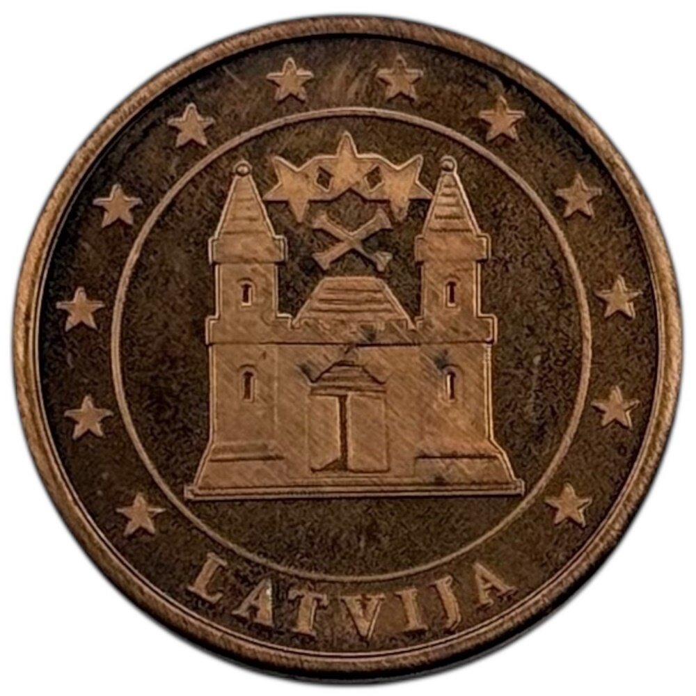 Латвия 5 евроцентов 2006 г. Specimen (Проба)