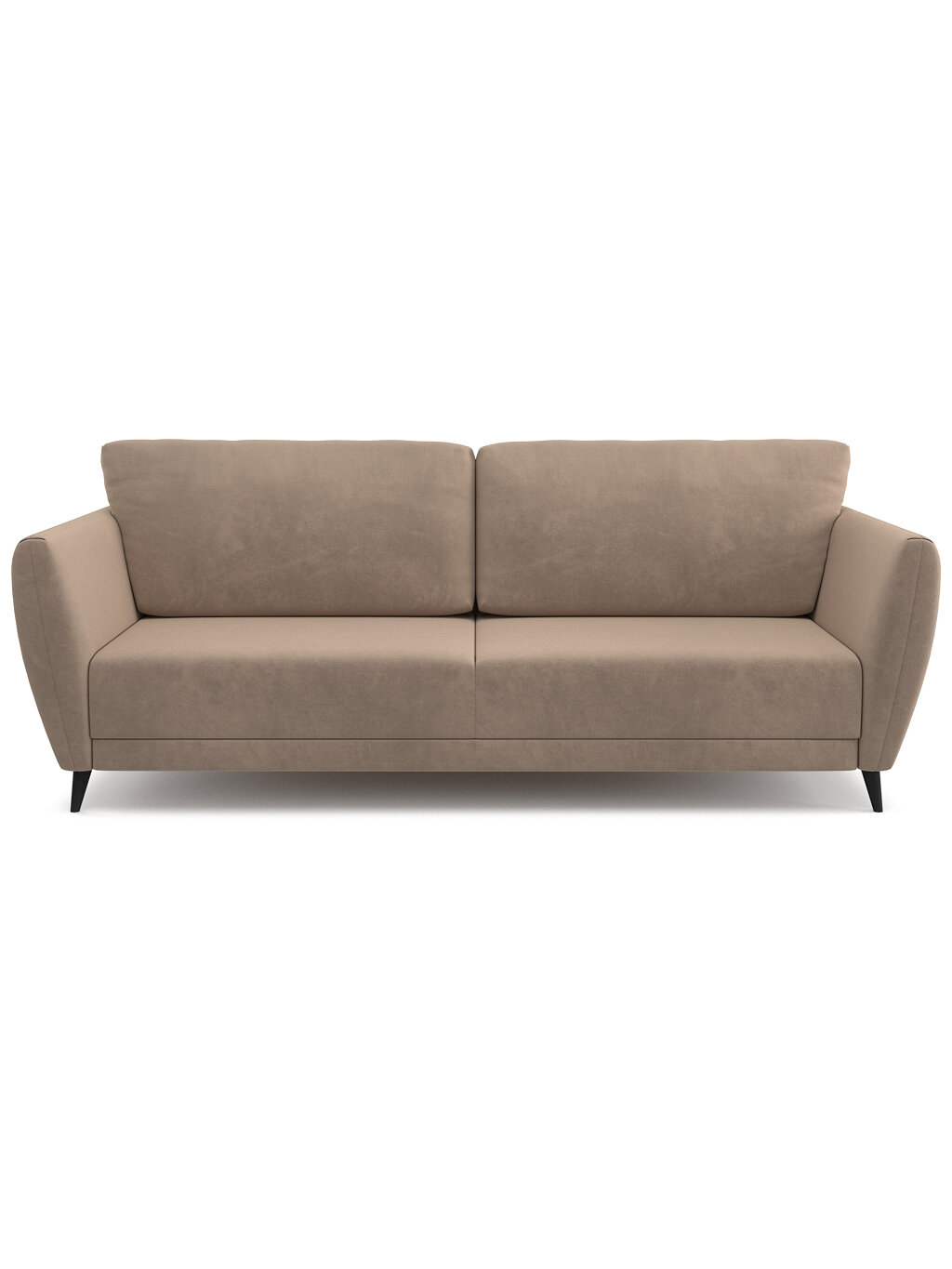 Диван-кровать раскладной PUSHE Фабьен СП, велюр бежевый Noel ivory