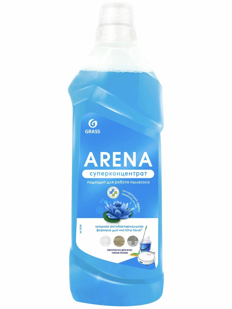 Средство для мытья полов Grass "Водяная Лилия", для паркета/ламината/камня/кафеля, 1л