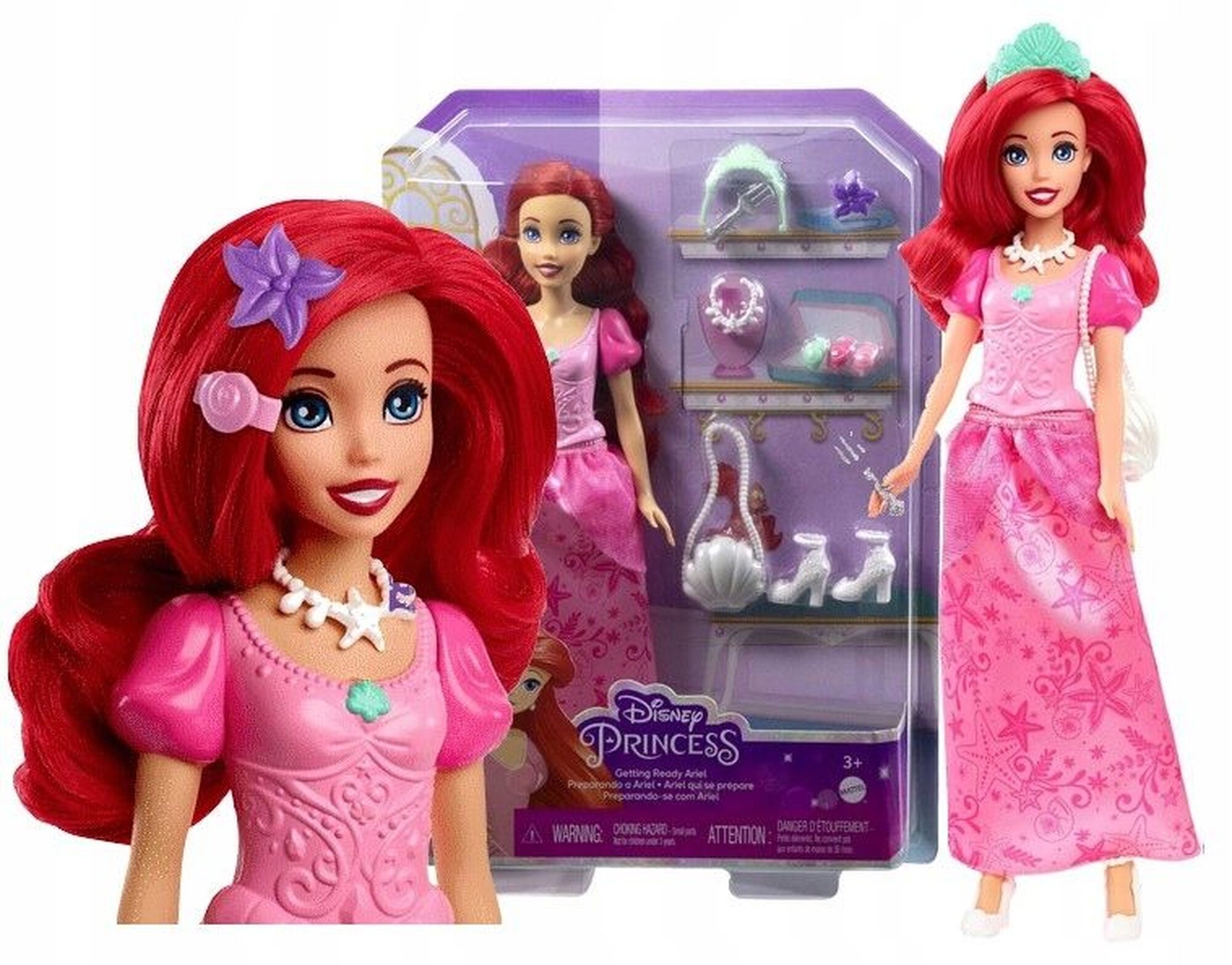 Кукла Mattel Disney Princess - Кукла Ариэль с аксессуарами - Дисней Принцессы HLX34