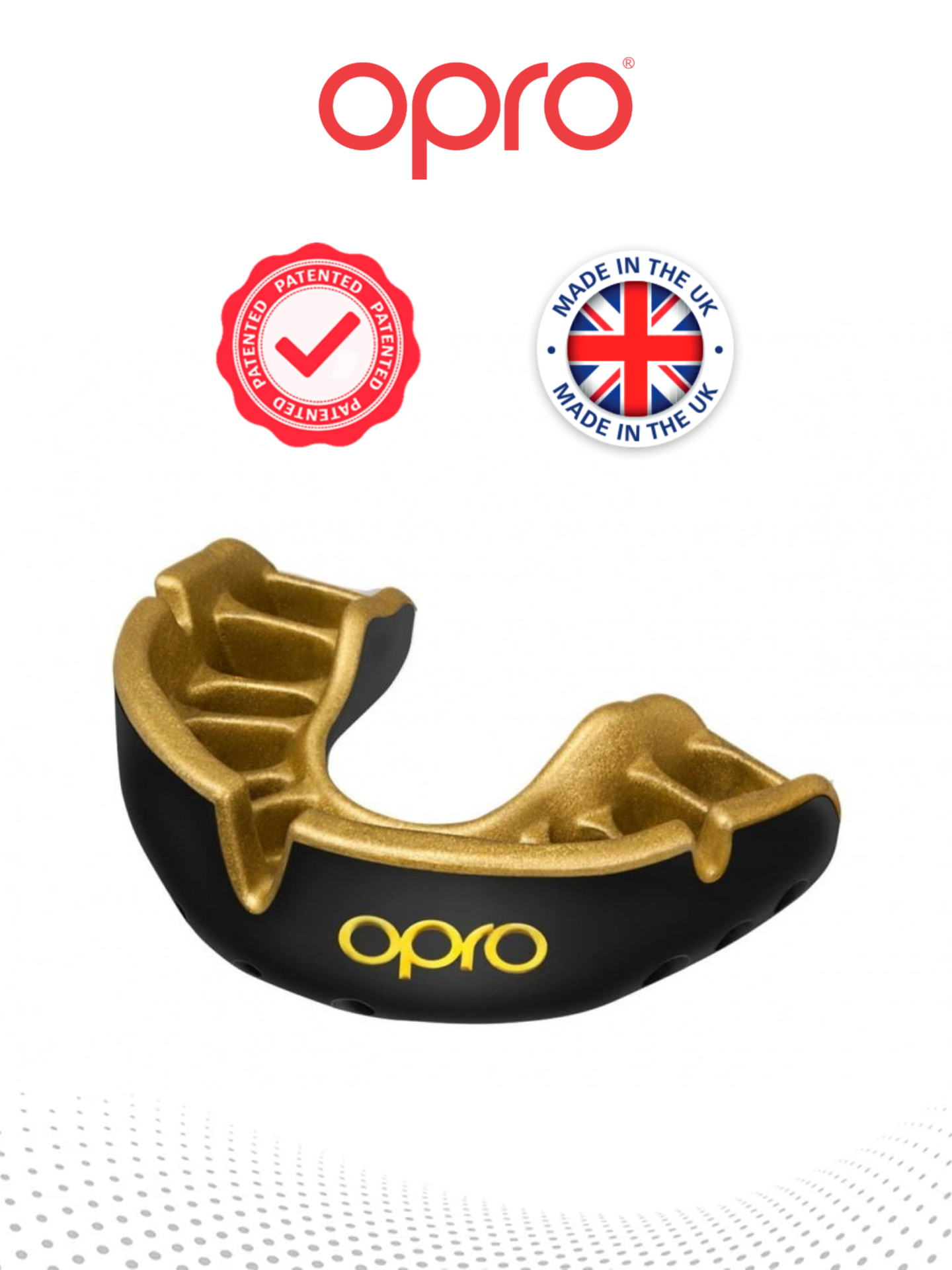 Боксерская капа взрослая, спортивная, защитная для зубов Opro Self-Fit Gold - Black/Gold