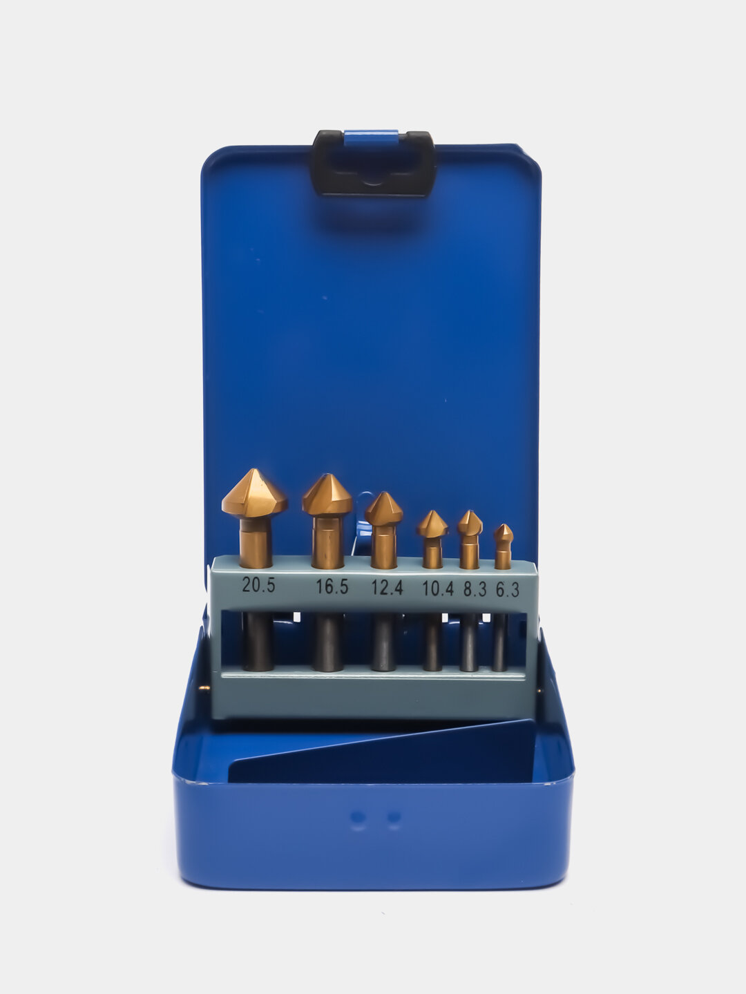 Набор зенковок 6 штук / Зенкер по дереву и цветным металлам, в кейсе