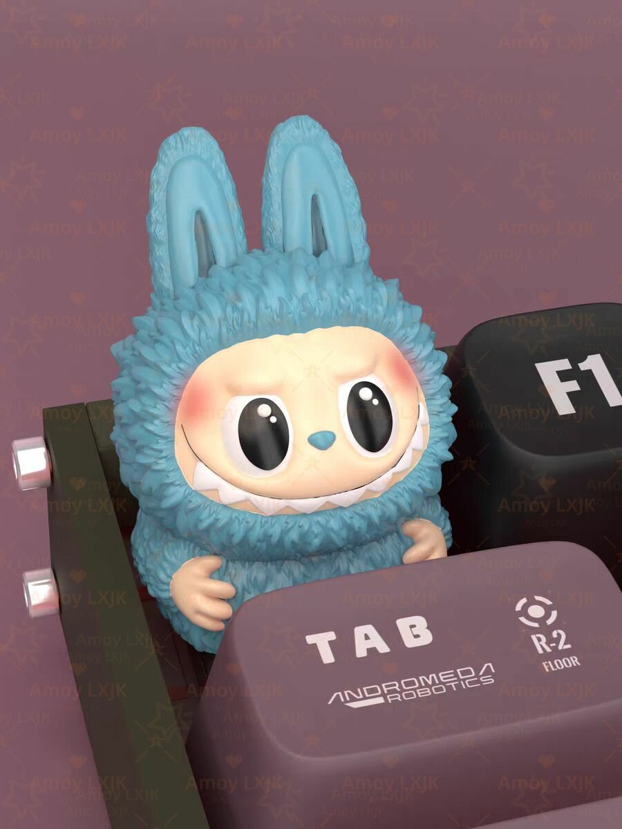 Кейкапы для механической клавиатуры-Лабубу, смоляной кейкап ручной работы, Стиль А, синий