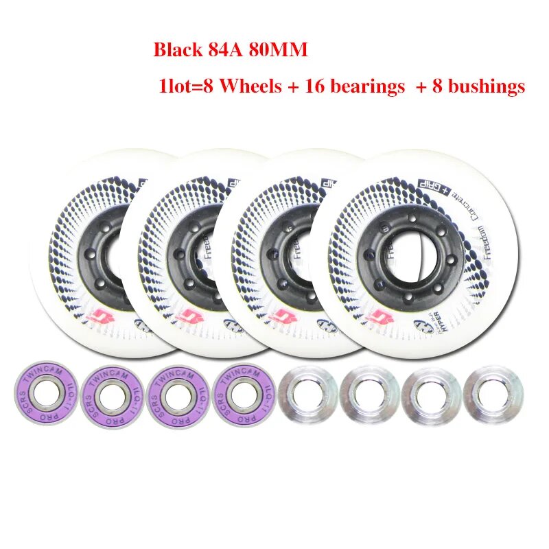 Роликовые колеса Hyper +G 80 мм 84A ILQ-11 подшипники White With Bearings