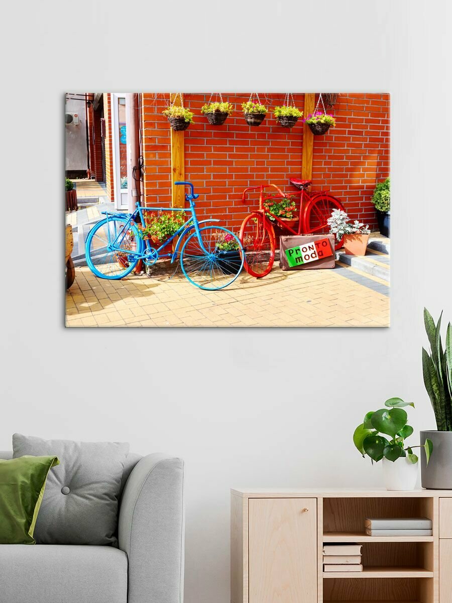 Картина на стену "Велосипеды", 30х40 см