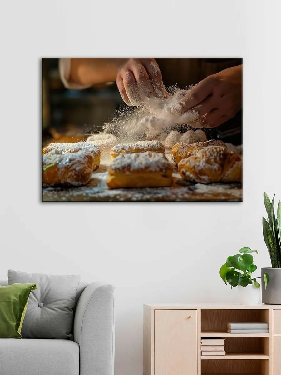 Картина на кухню "Волшебство выпечки", 70x50 см