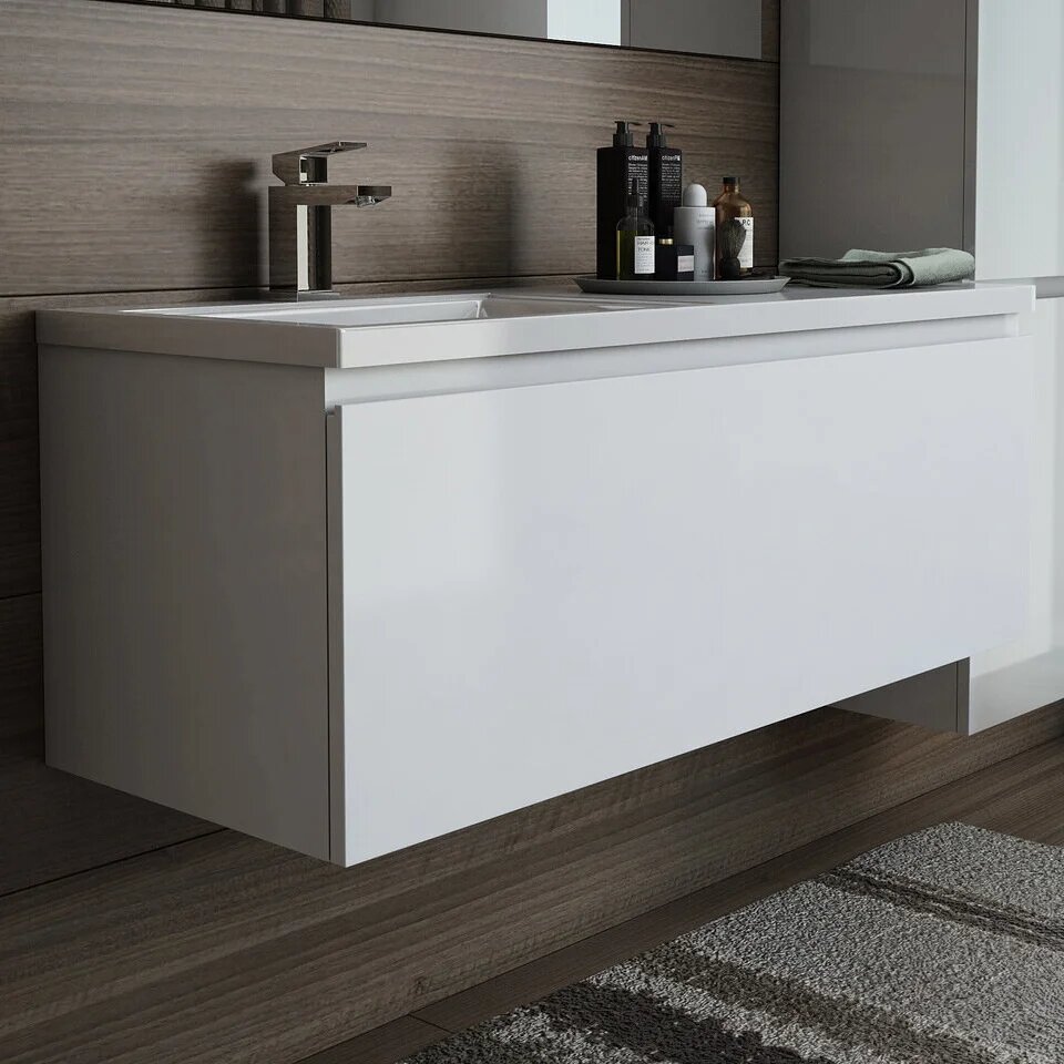 Тумба под раковину без столешницы Эстет Dallas Luxe 130 подвесная, 1 ящик, L