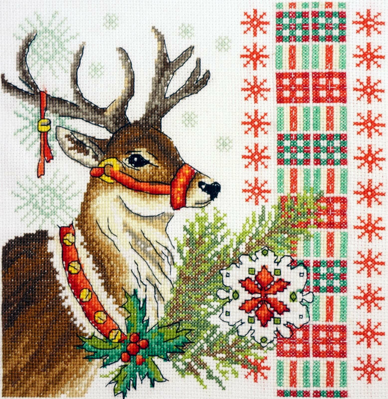 Набор для вышивания "Новогодний олень" 20х20см, 07.002.15