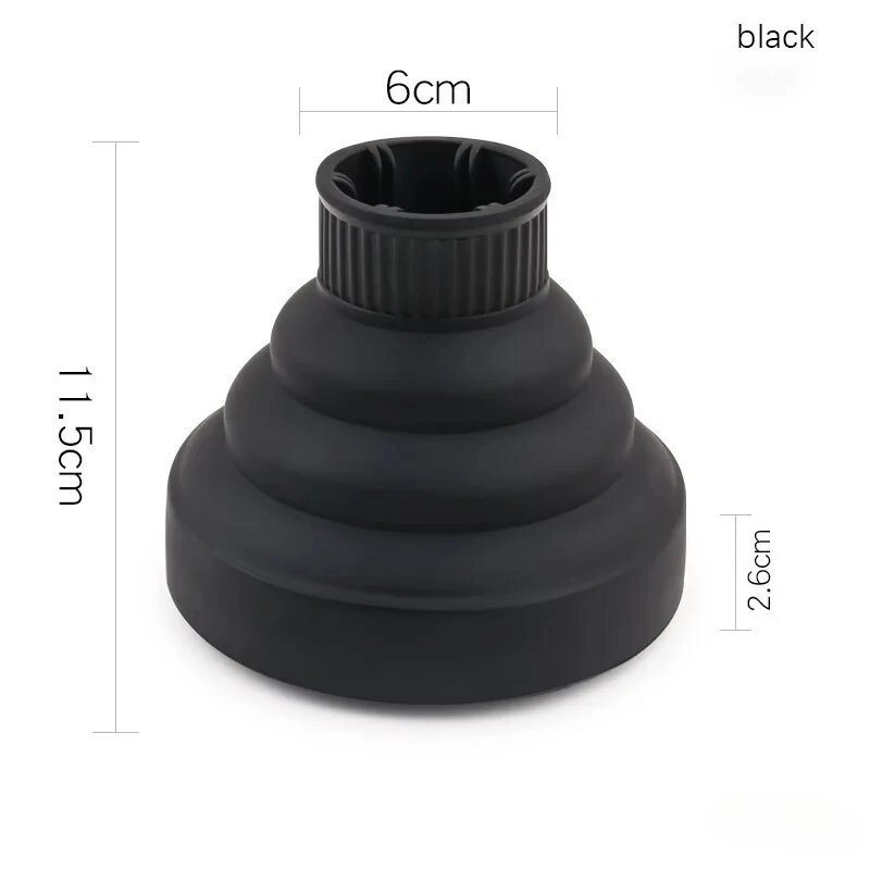 Складной диффузор для кудрявых волос 1pc Black