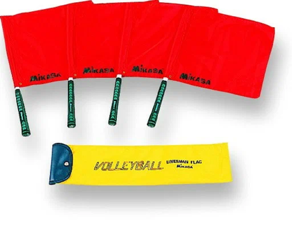 Флаги судейские для волейбола Mikasa Ba-17, комплект из 4 шт, красный