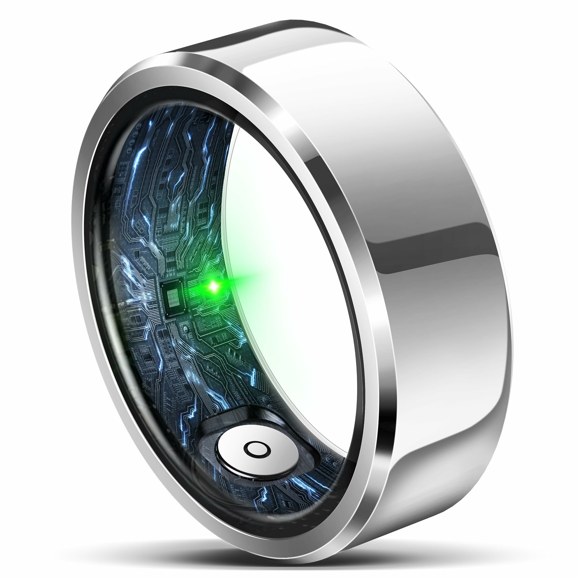 Умное кольцо ECTRI, для мониторинга здоровья, с Bluetooth, серебристое