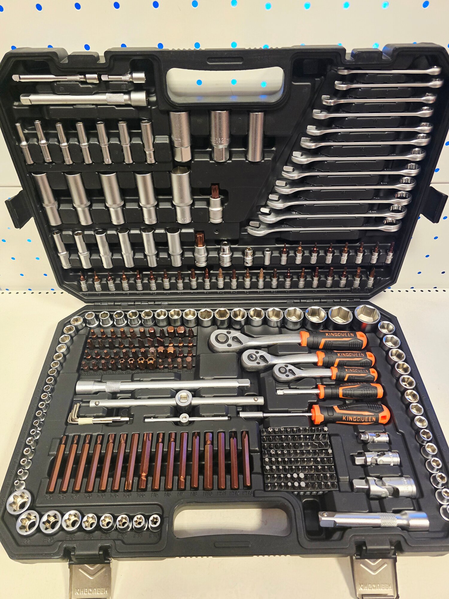 Профессиональный набор инструментов Kingqueen WIB-270, 300 предметов 1/4" 3/8" 1/2", кейс