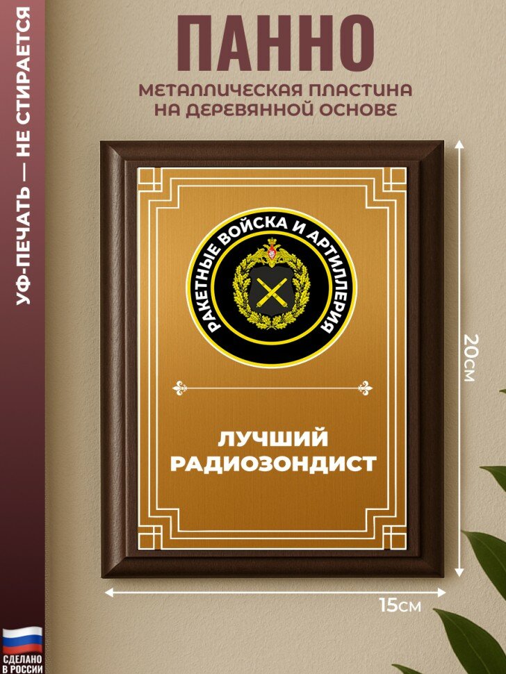 Настенный диплом "Лучший радиозондист" Ракетные войска и артиллерия РВСН