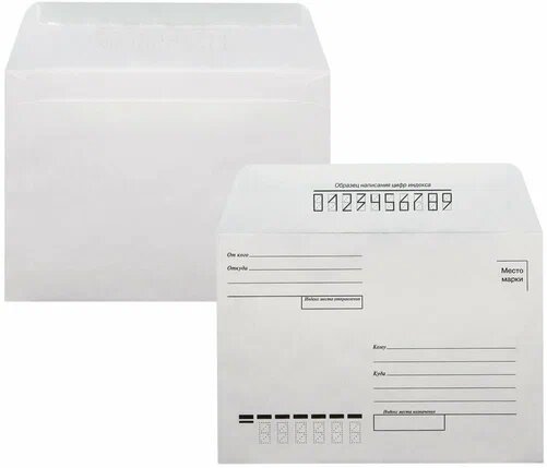 Конверт Silwerhof Eco 201 C6 114x162мм Куда-Кому белый клеевой слой 80г/м2 (pack:1000pcs)