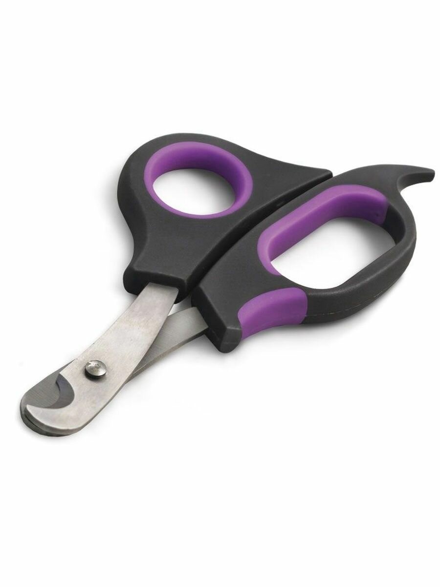 Когтерез Triol "Стандарт", эргономичный, для разных животных, тёмно-серый/фиолетовый, 70 мм х 140мм