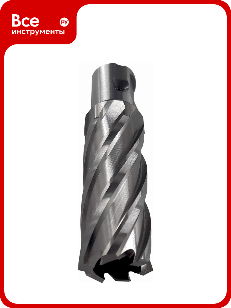 Сверло корончатое Буревестник 23x50 мм, HSS, Universal / Weldon 19 B023636, выполнения