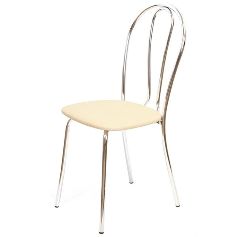 Стул для столовых UP_Венус каркас хром, к/з бежевый Z21