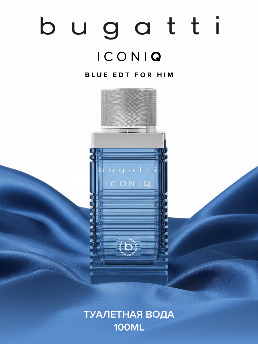 Bugatti Туалетная вода мужская Iconiq Blue 100 мл