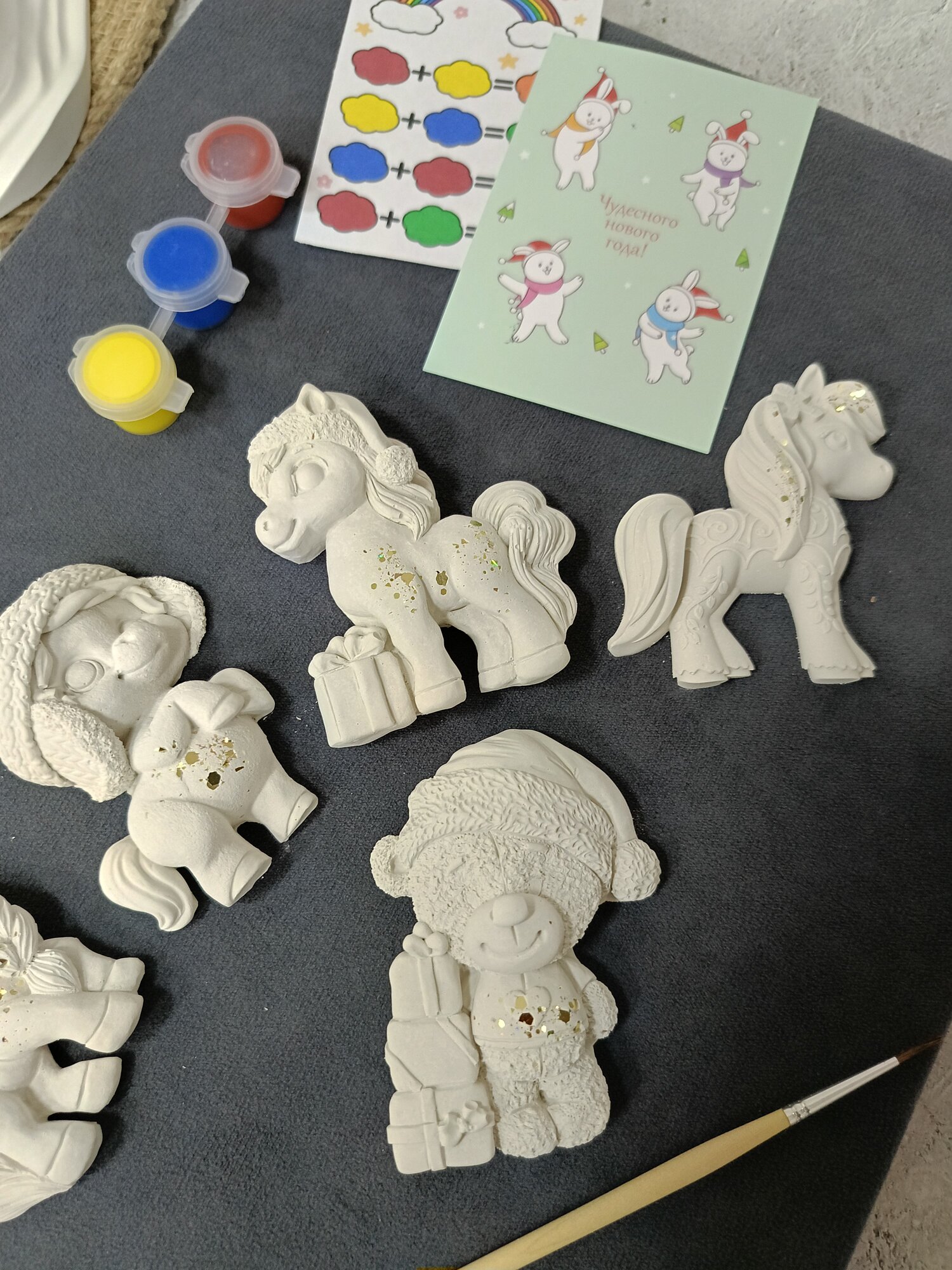 Фигурки из гипса для раскрашивания "Лошадки"