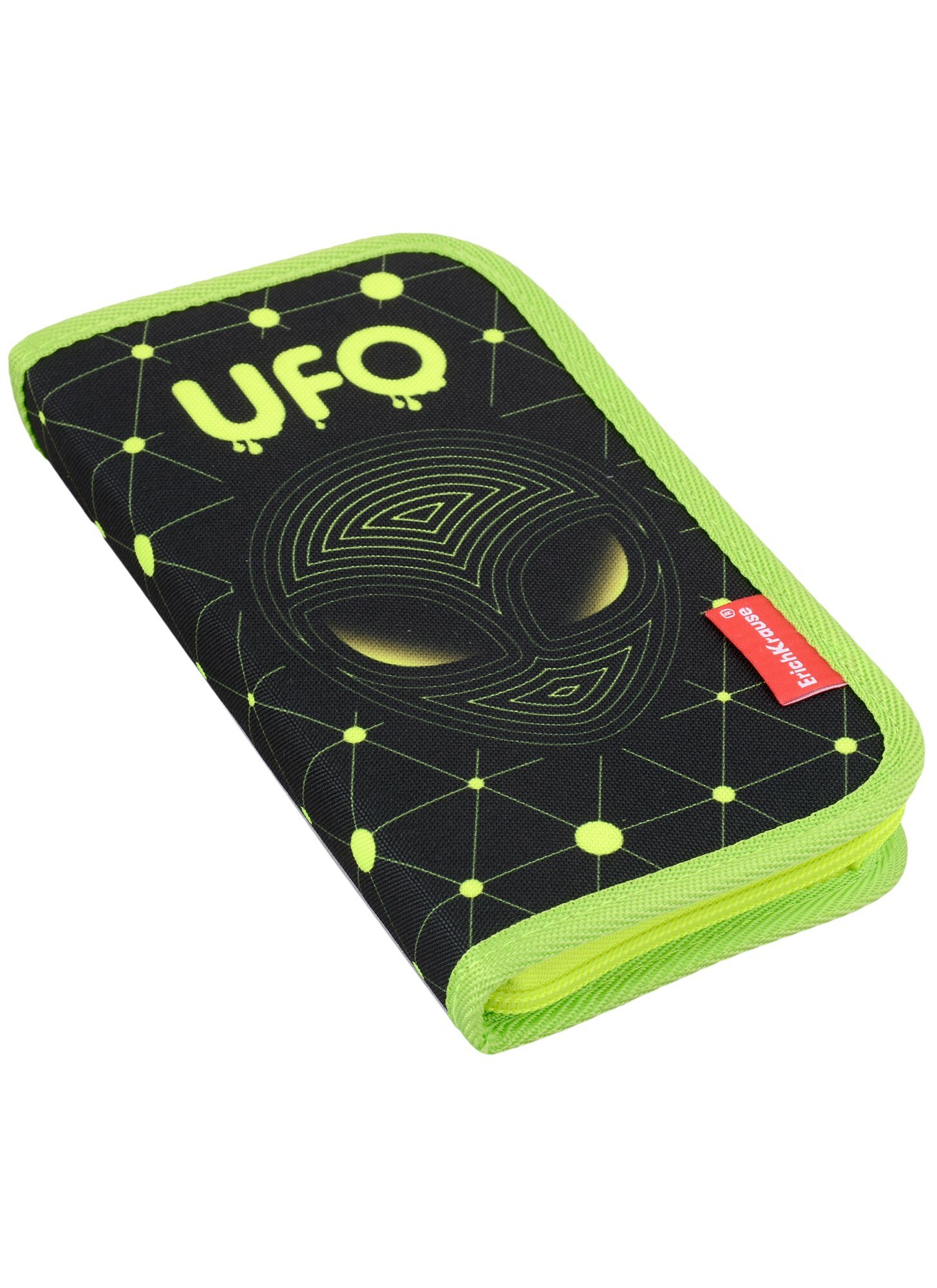 Пенал 1отд. "UFO" с наполнением, 110*205*25, полиэстер, ErichKrause