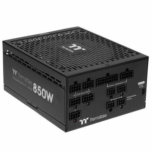 Блок питания Thermaltake Toughpower PF1 ARGB 850W (PS-TPD-0850F3FAPE-1) черный - 850 Вт, 80+Platinum, EPS12V, APFC, 24 pin, 4+4 pin x2 CPU, 12 SATA, 6+2 pin x6 PCI-E
