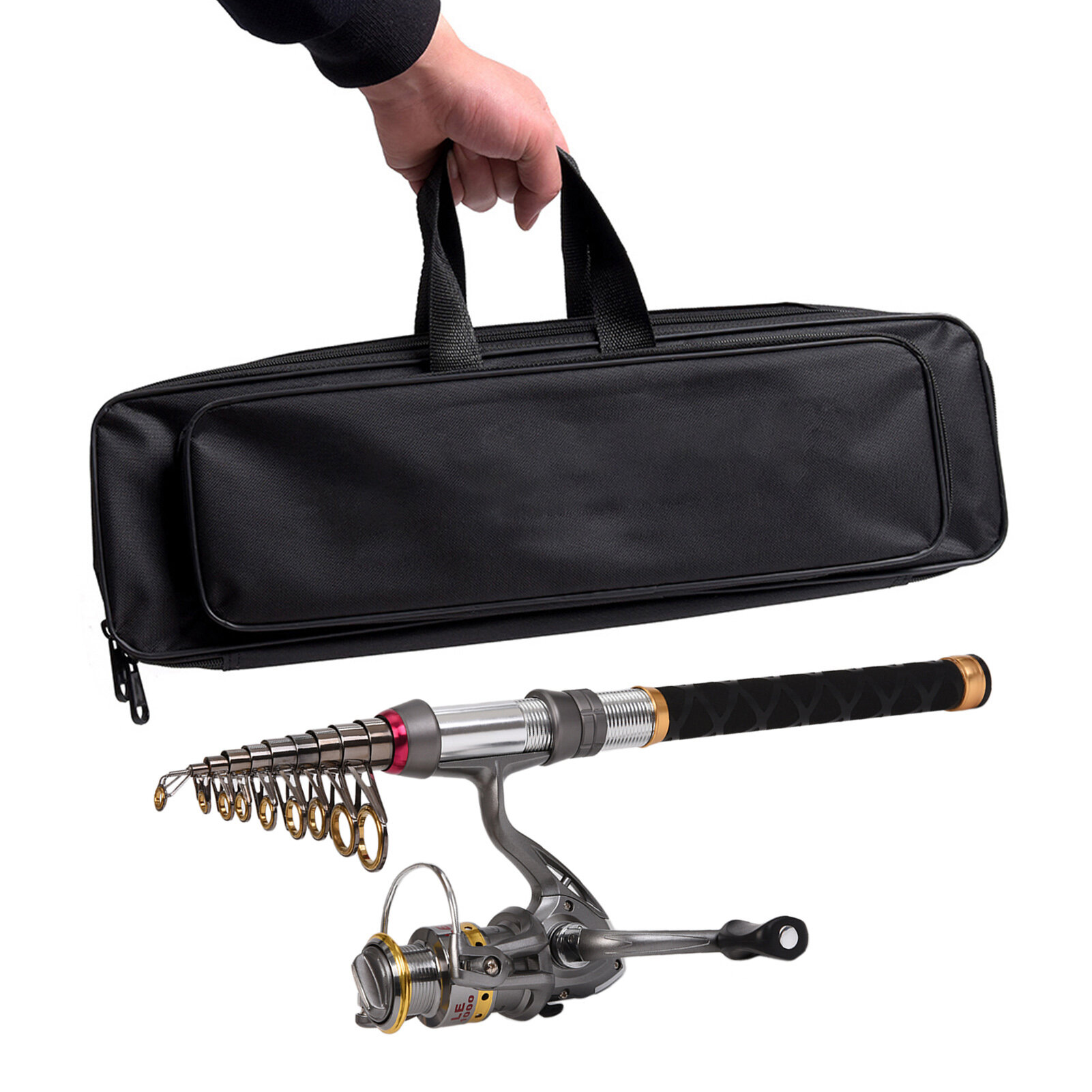 Катушка для удочки Combo из углеродного волокна Телескопическая катушка для удочки для рыбалки в путешествии