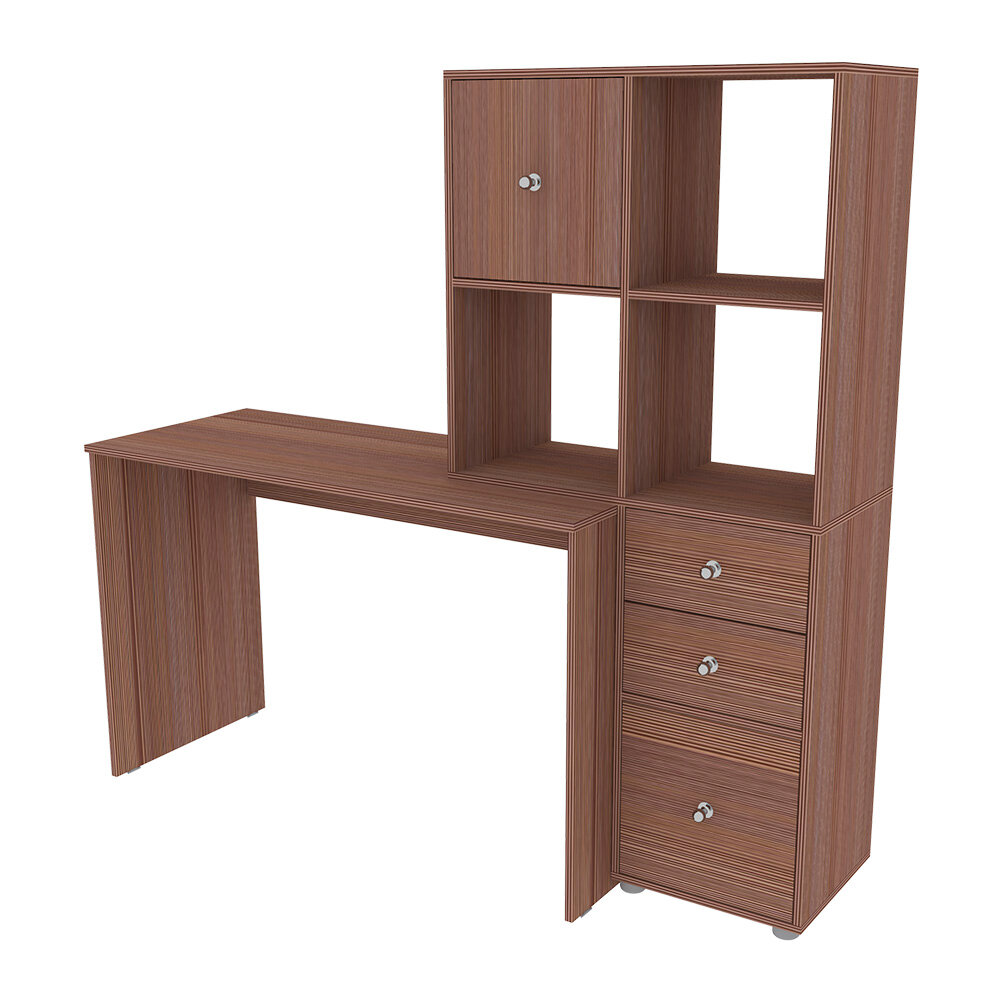 Стол письменный со стеллажом 750 Бодего Темный