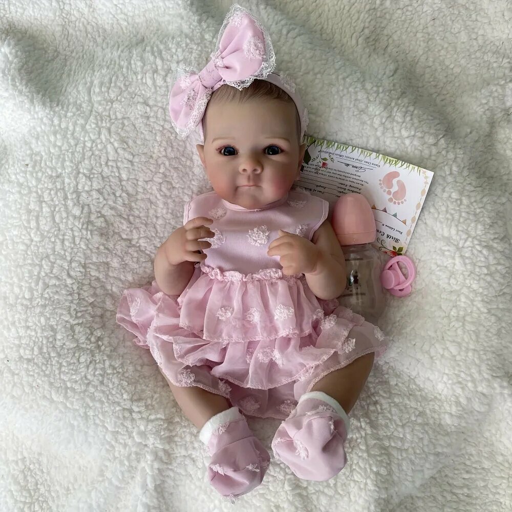 48 см Кукла реборн с полным телом из мягкого винила