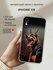 Чехол на Apple iPhone XR / Айфон XR с принтом "Доберман с цепью"