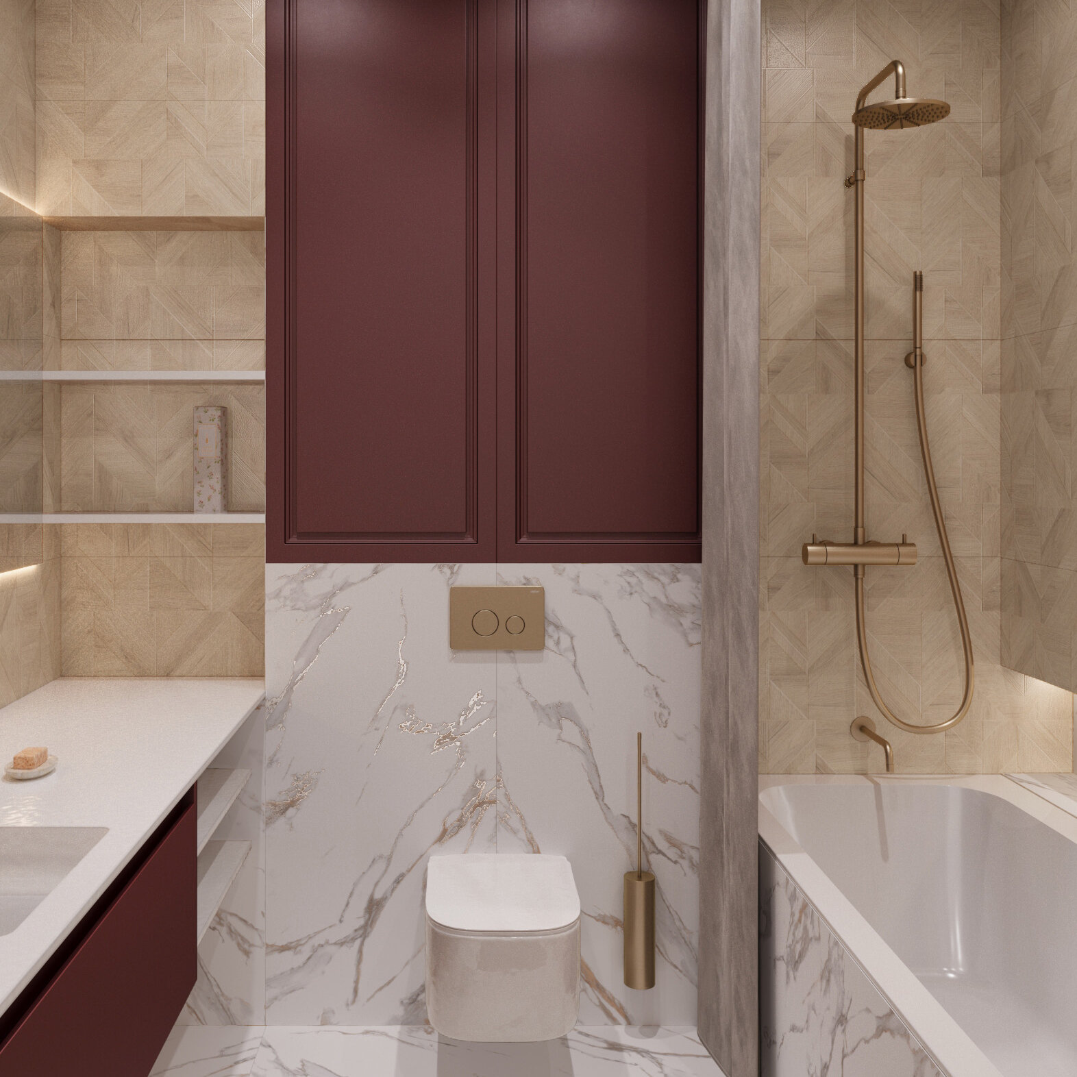 Керамогранит Arcadia Ceramica CALACATTA GOLD 1200 × 600 мм карвинг (цена за 1 плитку 0,72м2)