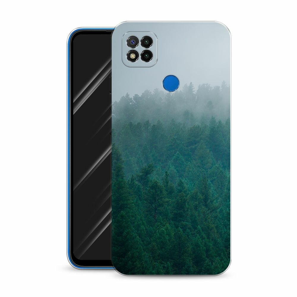 Чехол на Xiaomi Redmi 9C / Сяоми Редми 9C с принтом "Лес в облаках" — фото 1