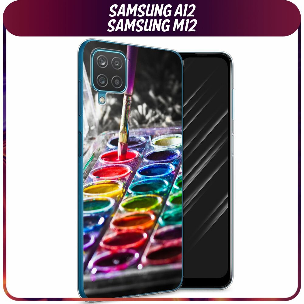Чехол на Samsung Galaxy A12/M12 / Самсунг Галакси А12/М12 с принтом "Палитра красок"