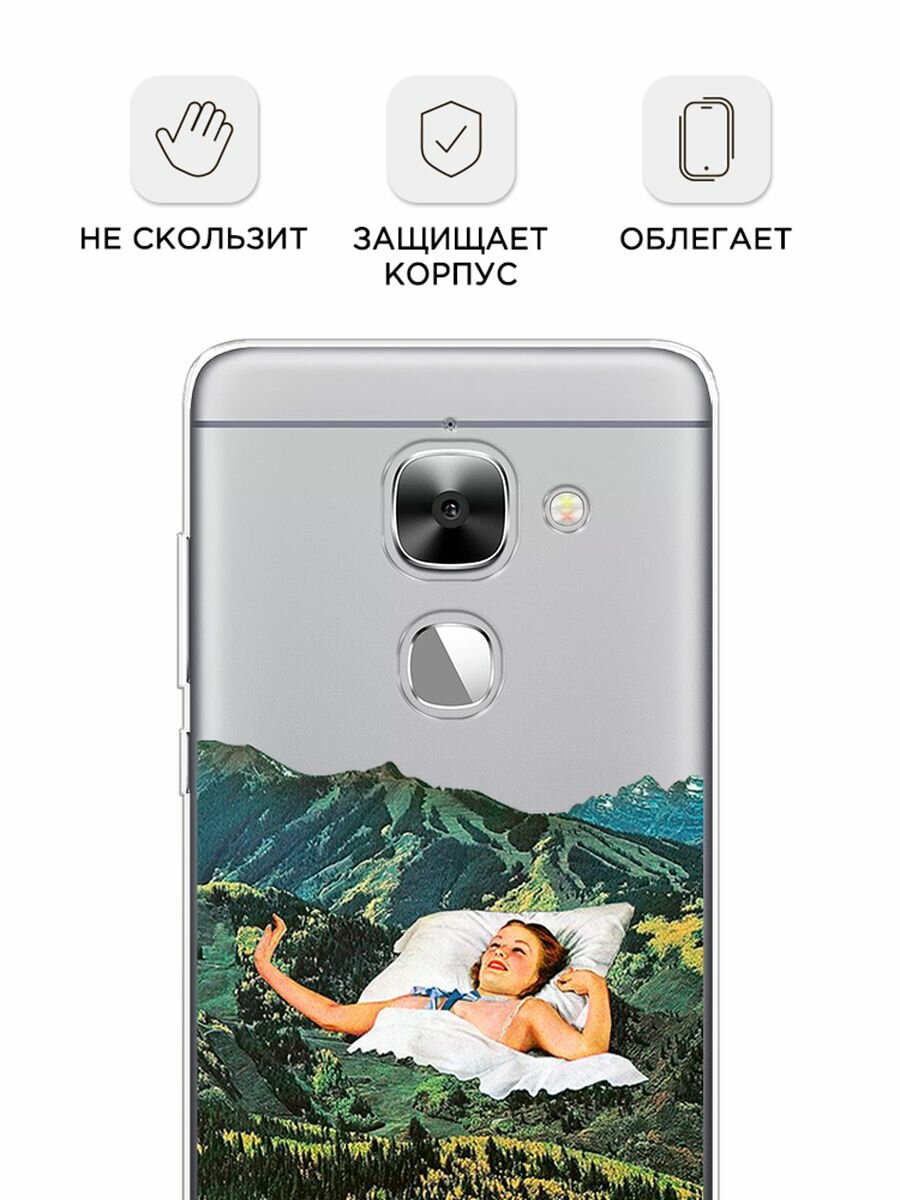Чехол на LeEco Le 2/2 pro / Лееко Ле 2/2 про с принтом Good morning, my darling, прозрачный — фото 1