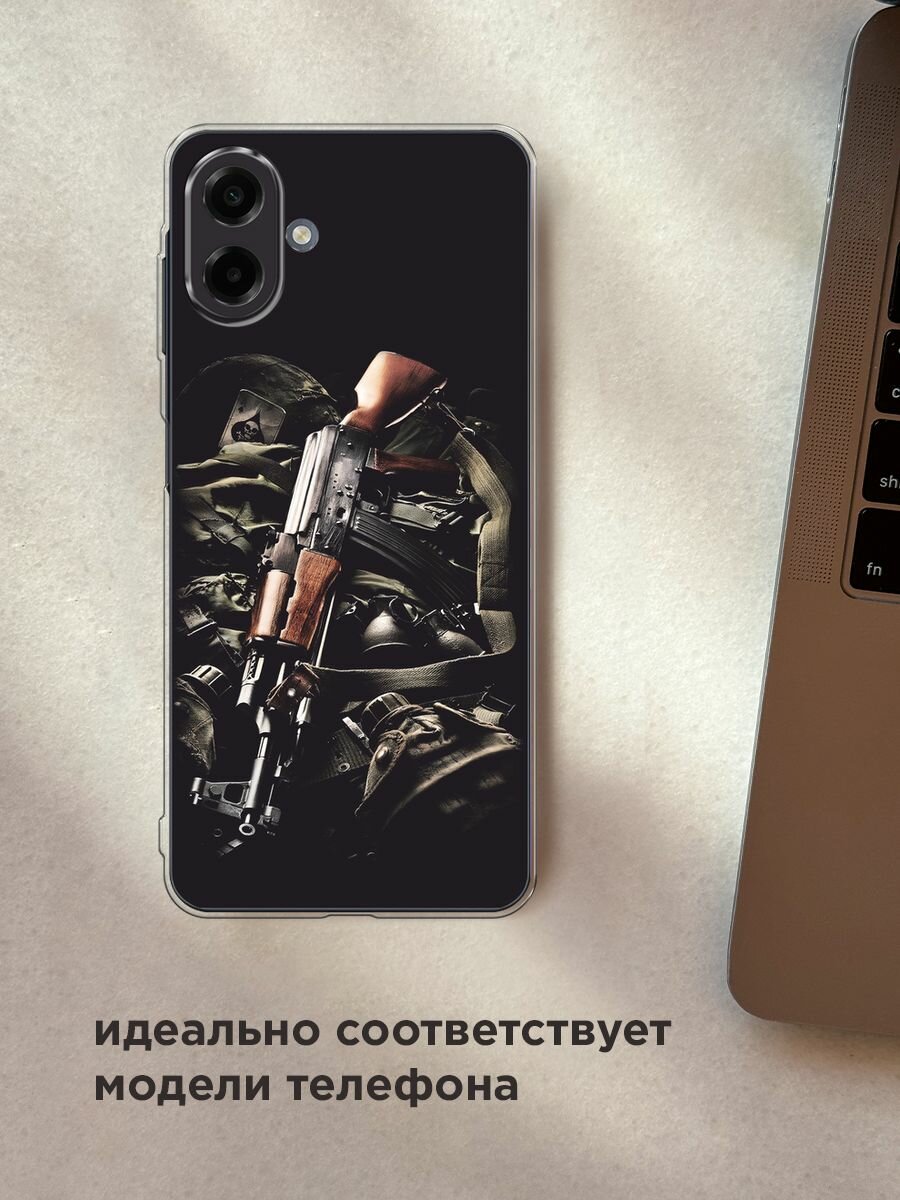 Чехол на Samsung Galaxy A07 / Самсунг А07 с принтом "Автомат" — фото 1