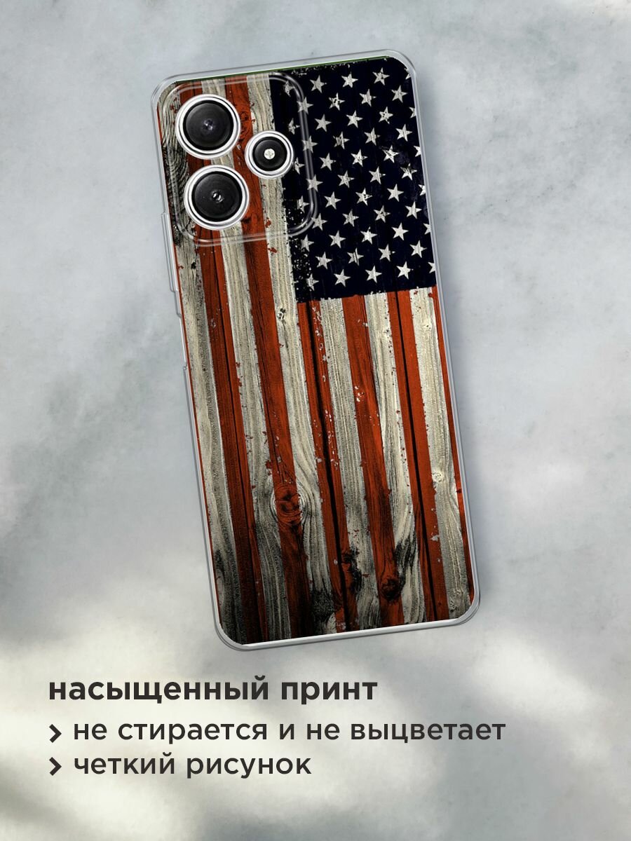 Силиконовый чехол на Xiaomi Redmi 12 / Сяоми Редми 12 с принтом "США" — фото 1