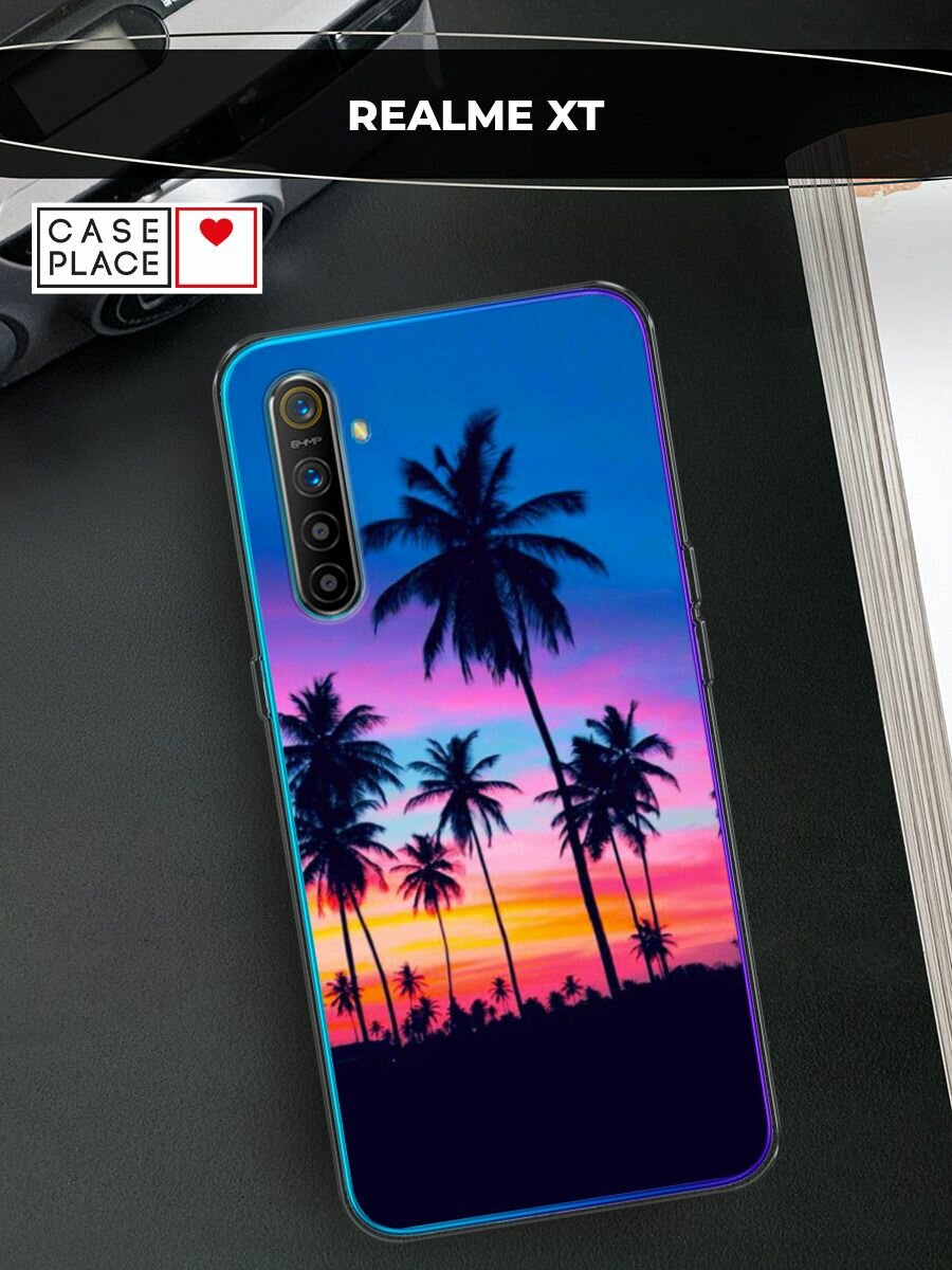 Силиконовый чехол на Realme XT / Реалми XT с принтом "Закат 5"