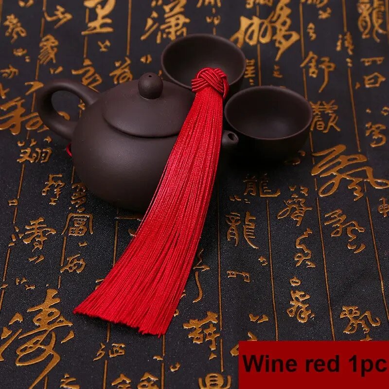 Полиэстеровые кисточки-ананасы для рукоделия Красный, WineRed