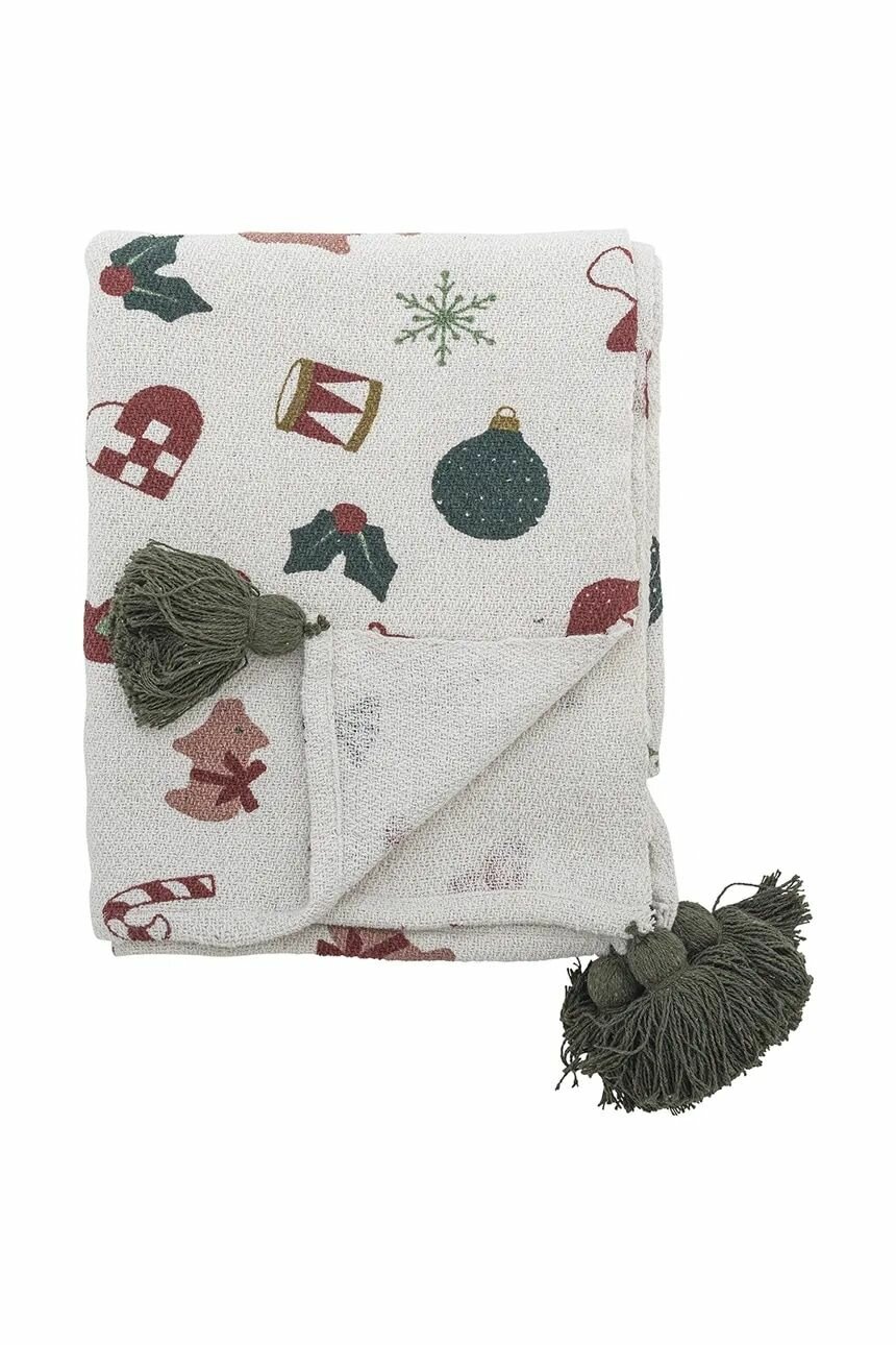 Покрывало рождественское Bloomingville Yule из хлопка, 160 x 130 см, цвет многоцветный, 82062835