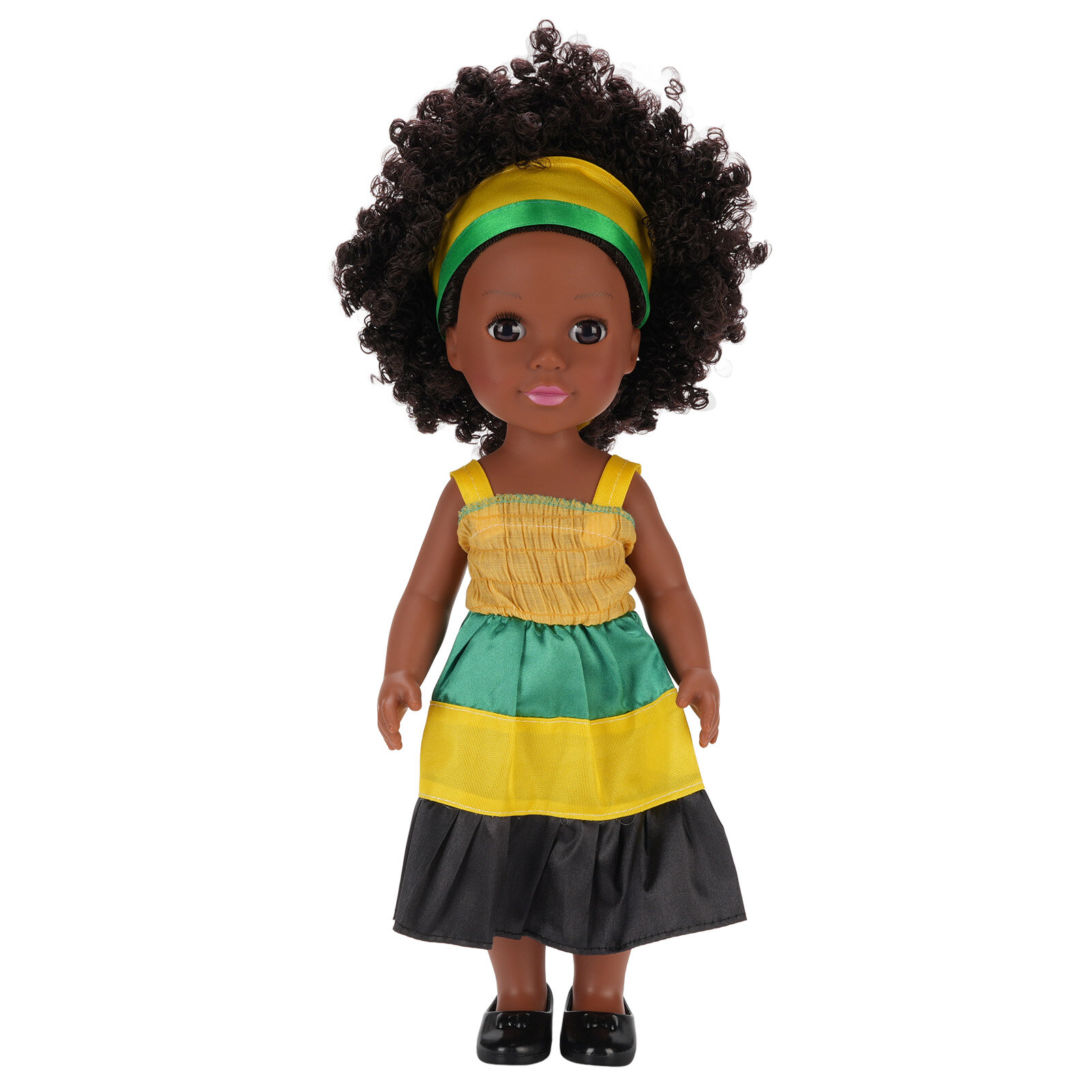 Черная кукла высотой 14 дюймов (35 см), африканская кукла-младенец, инновационная игрушка со сменной одеждой, успокаивающая игрушка для детей.