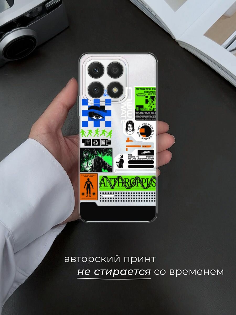 Чехол на Honor X8A / Хонор X8A с принтом "Nothing impossible", прозрачный — фото 1