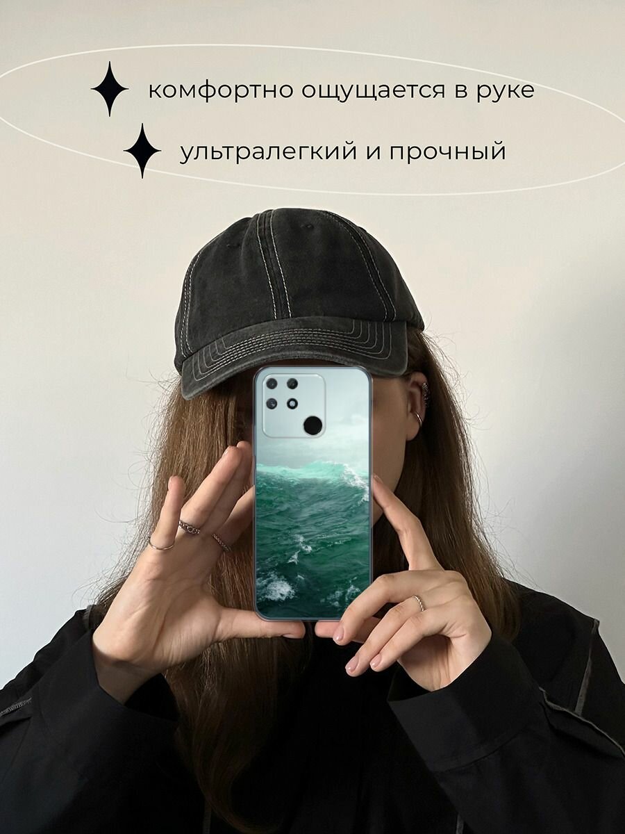 Чехол на Realme Narzo 50A / Реалми Нарзо 50A с принтом "Волны 12" — фото 1