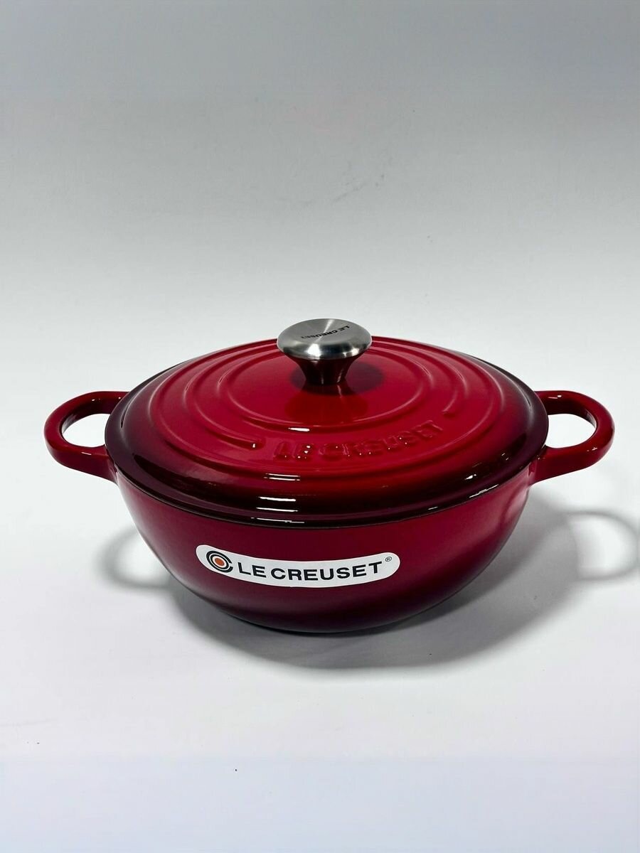 Кастрюля-казан Le Creuset "Signature", чугун, антипригарное покрытие, 4,1 л, 26 см, вишнево-красная