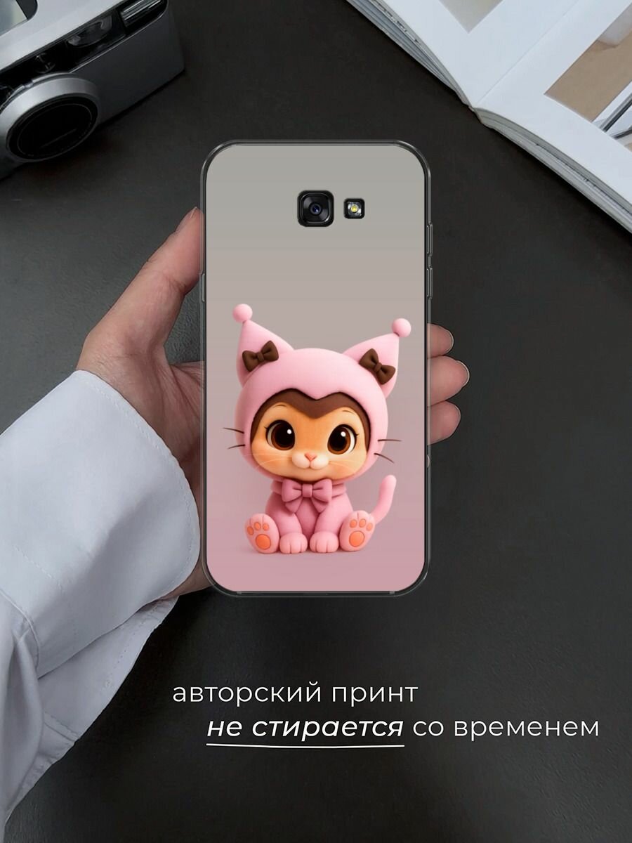 Чехол на Samsung Galaxy A7 2017 / Самсунг Галакси А7 2017 с принтом "Котик в пижаме" — фото 1