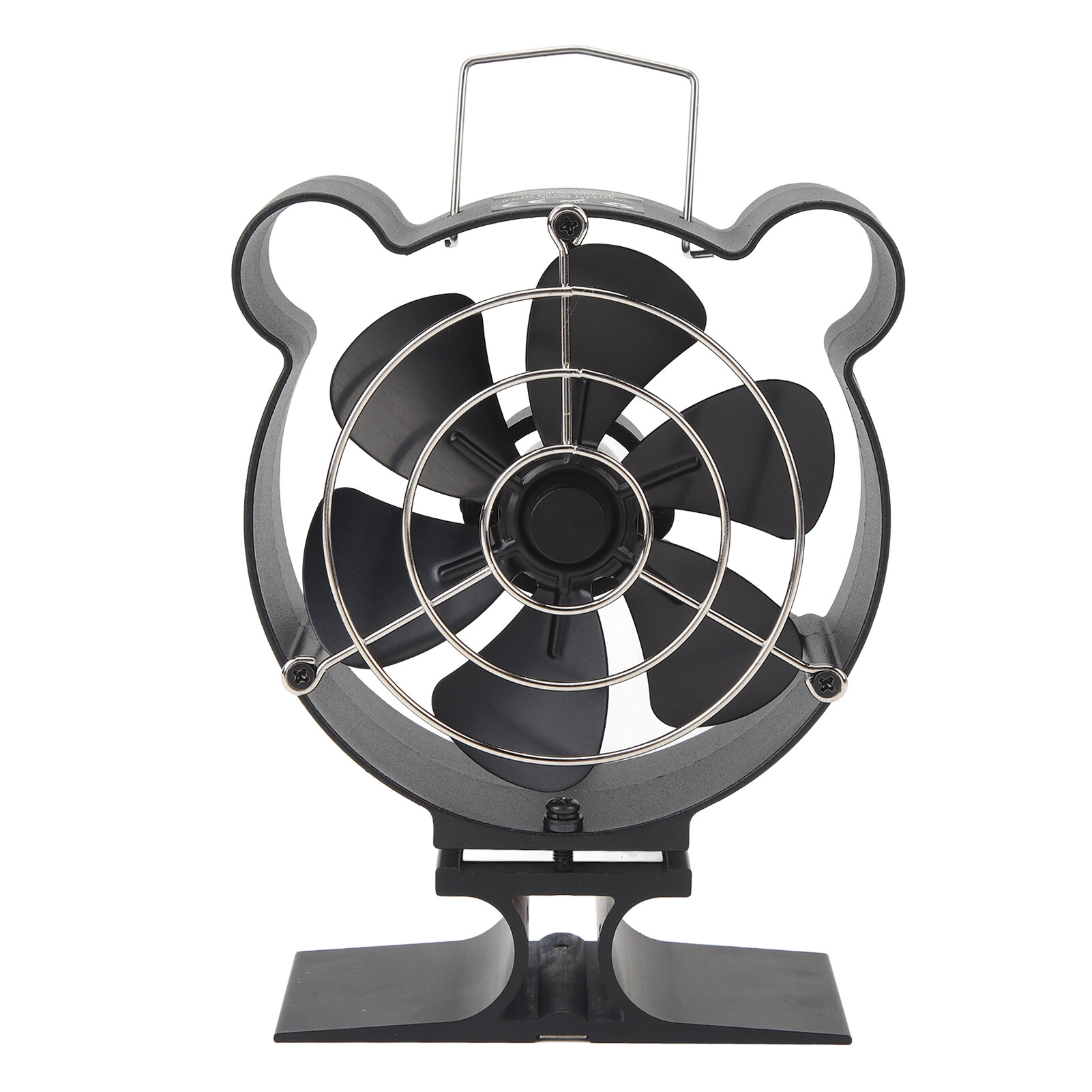 Мини-вентилятор для дровяной печи с 6 лопастями, вентилятор для камина с защитным кожухом для дровяной печи с пеллетами