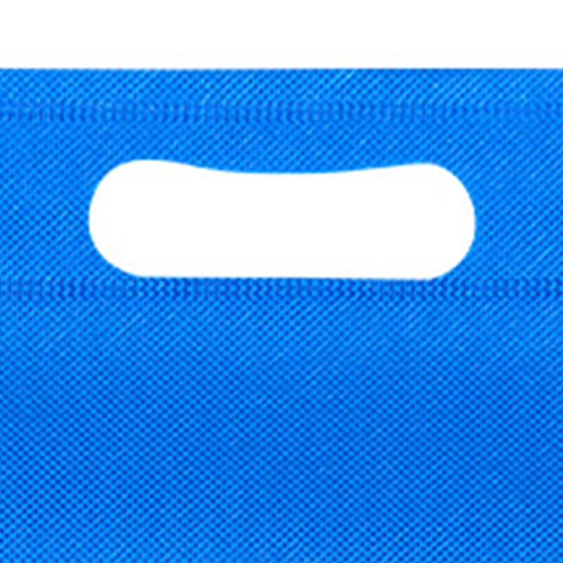 50 шт, нетканые сумки с высечкой, экологически чистые сумки-тоут с плоским горлышком, сумки для одежды из нетканой ткани, синие 25x35 см/9,8x13,8 дюйма